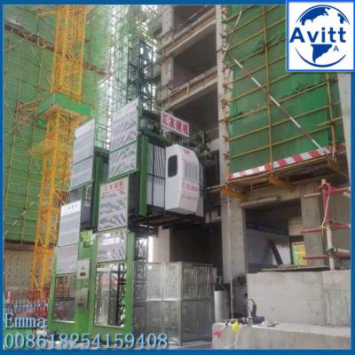 China SC100/100 Construction Elevator Lift 2 Tons Capacity 150m Height Climbing Type for Building Sites for sale