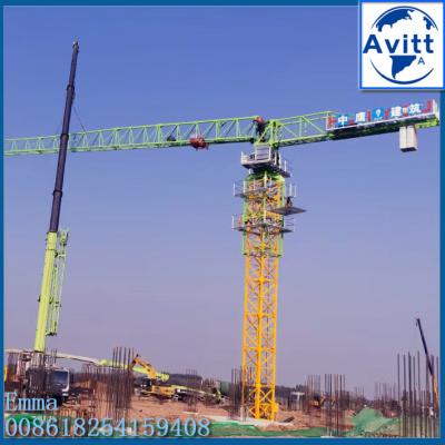 China 12t Horizontal Jib Crane Tower With Telescopic Jacking Cage Hydraulic Climbing for sale