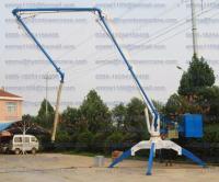 China Small Mobile Spider 13.5m Concrete Placing Boom with Radio Remote Control - 20MPa Hydraulic System, 4-Leg Outrigger for sale