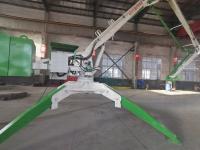 China Small Mobile Spider 13.5m Concrete Placing Boom with Radio Remote Control - 20MPa Hydraulic System, 4-Leg Outrigger for sale
