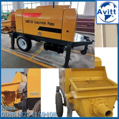 China DHBT30 Diesel Concrete Pump with 40-90 m³/h Capacity and 82-176 kW Engine on Moveable Trailer for sale