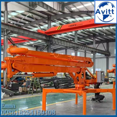 China HGY14 Concrete Placing Boom with 13.5m Reach, 20MPa Hydraulic System and 4-Leg Outrigger Base for sale