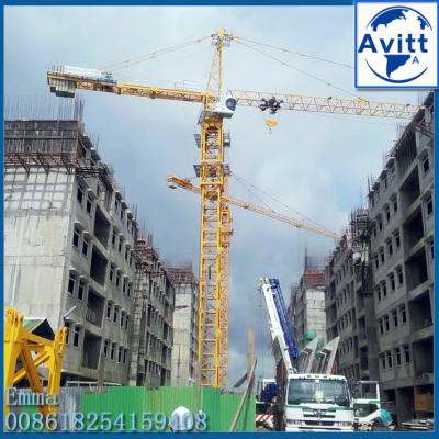 China QTZ125 6018 Tower Crane 10 Ton 60m Jib 2x3m Mast Sections CE ISO GOST for sale