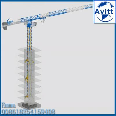 China QTZ40 PT4010 Inner Climbing Tower Crane 4 Ton 40m Span S24 Mast Section for sale
