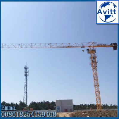China Potain QTZ125 10 Ton Tower Crane with 60m Jib and Schneider Control - 45m Freestanding Height for sale