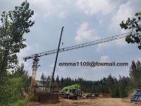 China 6t Top Flat Tower Crane PT6013 60m Jib 45m Free Standing Height for sale