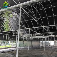 China Multi Sapn Balckout Light Deprivation Greenhouse For Mushroom Growing for sale