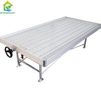 China ABS Panel Hydroponic Seedling Greenhouse Rolling Benches 1.22m/4ft Width for sale
