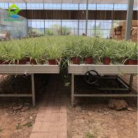 China ABS Panel Ebb Flow Tray Medical Plants Greenhouse Rolling Benches Single Layer for sale