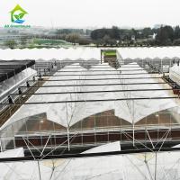 China Saw Tooth Multi Span Tropical Weather Plastic Film Greenhouse With Shading System for sale
