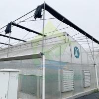 China Wind Resistant Plastic PE Film Commercial Poly Tunnel Greenhouse For Planting Fruit for sale