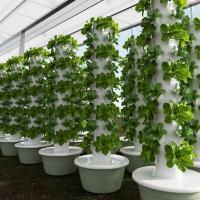 China Indoor Garden 5 Layers Petal Soilless Hydroponic System Grow Tower With LED Light for sale