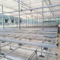 China Customized Greenhouse Rolling Bench Grow Table with Easy Construction Advantage and Hot Galvanized Steel Frame Structure for sale