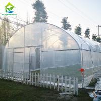 China Agricultural Plastic Film Shed Poly Tunnel Vegetable Greenhouse with Cooling / Heating / Irrigation System for sale
