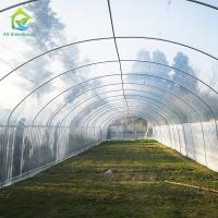 China Agricultural Plastic Film Shed Poly Tunnel Vegetable Greenhouse with Cooling / Heating / Irrigation System for sale