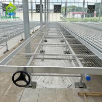China Greenhouse Indoor Hydroponic Ebb And Flood Rolling Benches Grow Seed Table For Seeding for sale