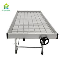 China Ebb And Flow 4FT*8FT Vertical Hydroponic Movable Rolling Bench Grow Table With Pole for sale