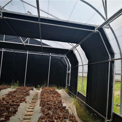 China Single-span Custom Blackout Light Deprivation Automatic Greenhouse With Shading System for sale