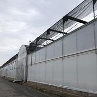 China Black White Film Tropical Poly Tunnel Multi-span Seedling Blackout Greenhouse for sale