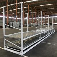 China Double Layers Seedbed Ebb And Flow Greenhouse Rolling Bench Grow Tables for sale