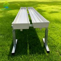 China 4M Double Row Horizontal Planting Trough Steel Frame Soilless Cultivation Set with Water tank and Water Pump for sale