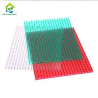 China High Load Spire Greenhouse Plastic Panels 4 Layers Polycarbonate Plastic Sheets for sale