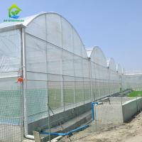 China 150 to 200 micro Plastic Film Greenhouse Multispan 4 Seasons Green House for sale