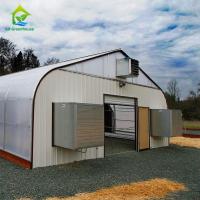 China 9.6m To 12m Span Light Deprivation Greenhouse Gothic Style Black Out Greenhouse for sale