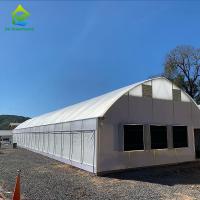 China Vegetables Blackout Light Dep Green House 70m Length Caterpillar Tunnel Greenhouse for sale