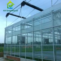 China Commercial Multi-Span Venlo Glass Greenhouse with Hot Galvanized Steel Frame and Triangle Roof Molding for sale