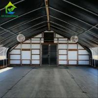 China Commercial Backyard Light Dep Greenhouse Plastic Film Hot Galvanized Steel Greenhouse for sale