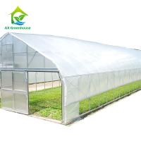 China Plastic PE Film Wind Resistant Poly Tunnel Tomato Greenhouse For Sale for sale