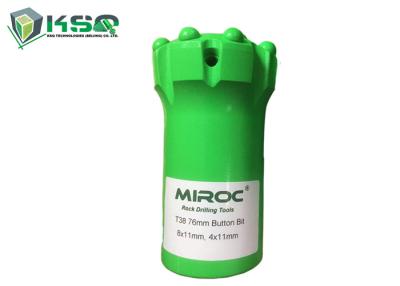 China Flat Face Carbide Mining Drilling Tools T38 76mm Well Drilling Bit Standard Skirt Type for sale