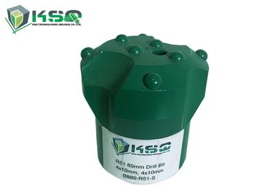 China Wear Resistance Top Hammer Drill Bits Semi - Dome Short Skirt R51 89mm Thread Button Bit for sale