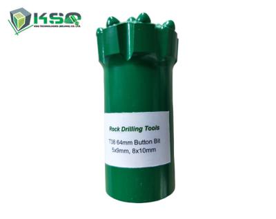 China T38 64mm Tungsten Carbide Insert Button Drill Bits With Four Flushing Holes for sale