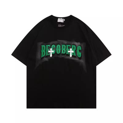 China Short Sleeves men t shrit  Puff Printing O neck Shirts for sale