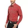 China New fashion solid black slim fit shirts pattern shirt men's long sleeve casual shirt for sale