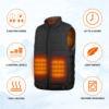 China USB Rechargeable Electrical Heating vest Jacket Winter Men jacket Sleeveless Puffer Cotton Jacket Quilted vest for sale
