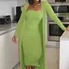 China 2022 New Arrivals Women Clothing Solid Color sexy dress set Two Piece outfit ladies wears casual for sale