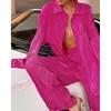 China Customized logo new casual women hot style drawstring tassel Wide Leg Pants Loose Elegant Casual Two Piece Set for wemen for sale