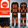China Winter Men Warm Electric Heating Suit Set Heating USB Heated Thermal Underwear for sale