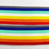 China Hot sale customized knitted elastic band elastic 20mm designed pink Solid color webbing rib for garment for sale