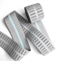 China Men wallet elastic band custom jacquard letters adjustable elastic band with logo strong elastic melt head band for sale