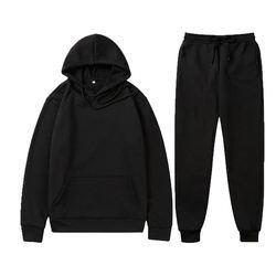 China Two Piece Set Men Hoodies Pants Autumn Winter Hooded Sweatshirt Sweatpants Men Pullover Hoodie Unisex Sweatpants and Hoodie Set for sale