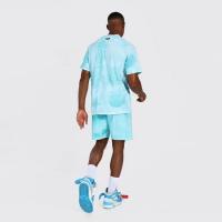 China Custom Two Piece Sportwear Windbreaker Short Patchwork Zip up Nylon Polyester Streetwear Short Tracksuit Set for sale