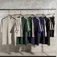 China 100% Cotton Mens Short Sets 2 Piece Outfits Fashion Summer Tracksuits for sale