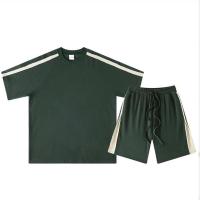China 100% Cotton Mens Short Sets 2 Piece Outfits Fashion Summer Tracksuits for sale