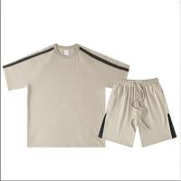 China 100% Cotton Mens Short Sets 2 Piece Outfits Fashion Summer Tracksuits for sale