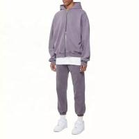 China Custom Knitted Casual Tracksuit Solid Color Heavy Weight Comfortable for sale