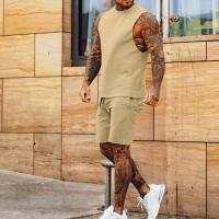 China Sleeveless Two Piece Short Set Lounge Workout Clothing Gym Fitness Sets for sale